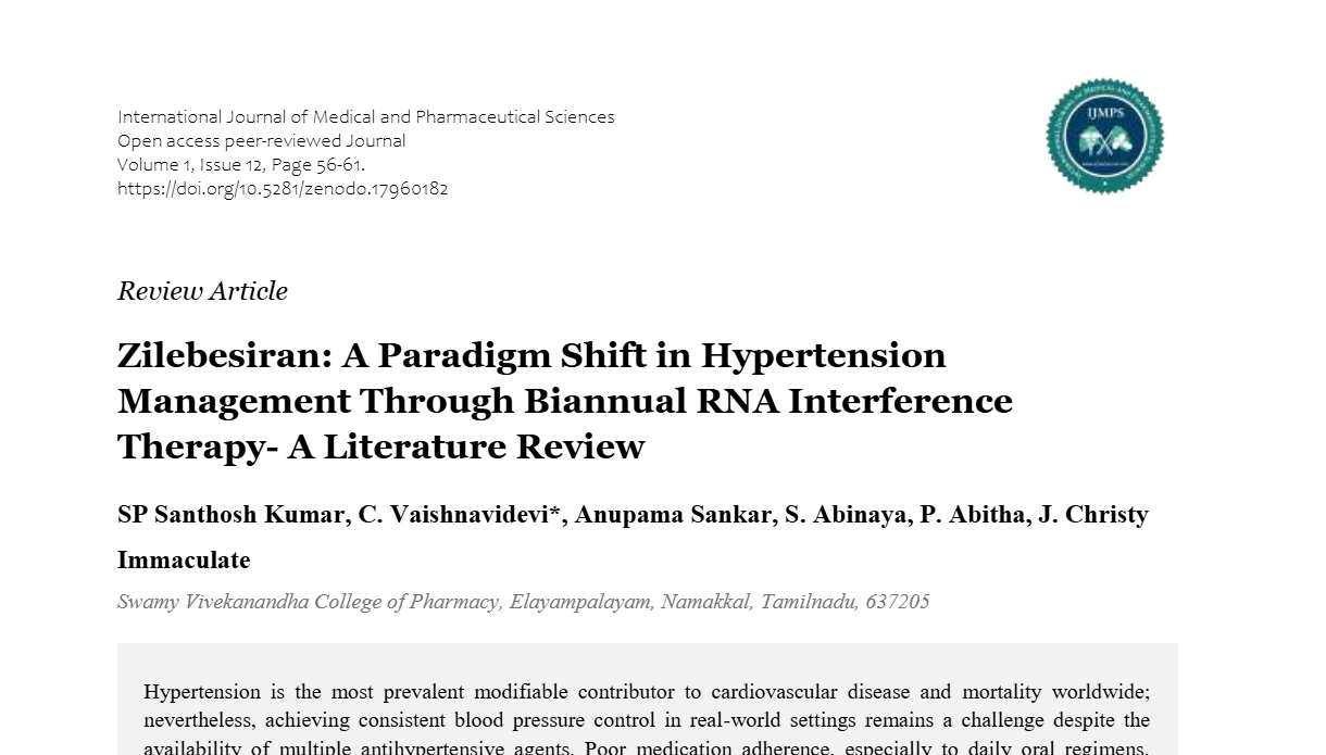 Zilebesiran: A Paradigm Shift in Hypertension Management Through ...